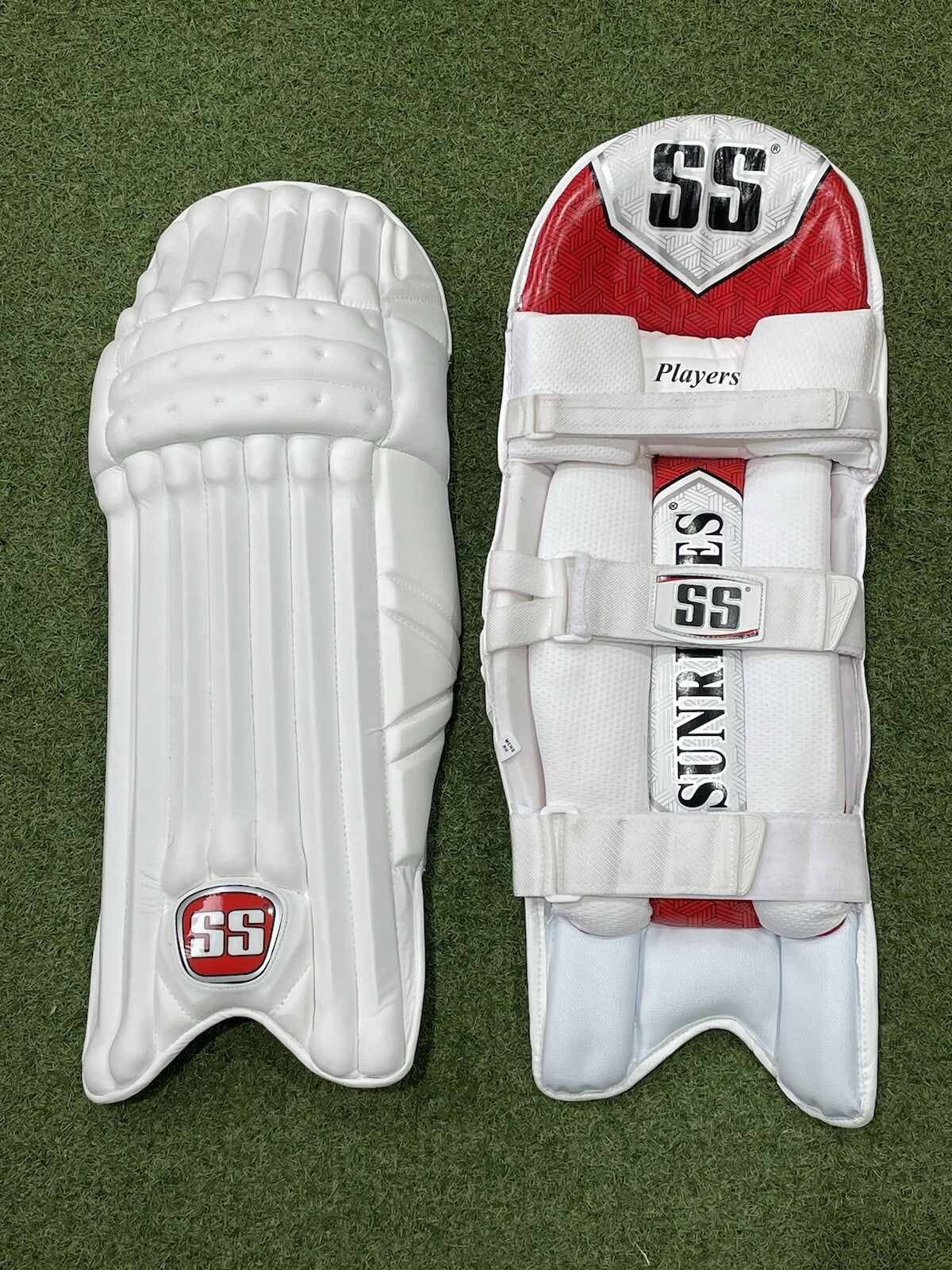 SS Ton Players All White Players Batting Pads – TheCricketShed